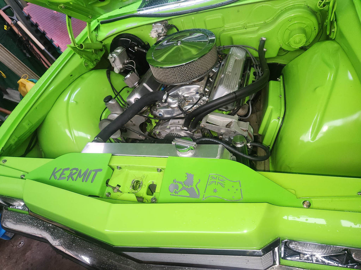 Holden HQ Radiator Infill Panels with Custom Logos – Kustomize My Ride