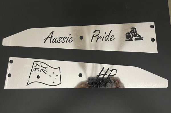 Holden HD/HR Radiator Support Panels Aussie Pride/Logo & Aussie Flag/M ...